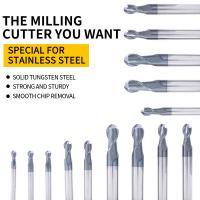 China Tungsten Steel HRC60 High Mcd Ball End Mill Double Spiral Groove DLC Coating Ball Head Metal Milling Cutter for CNC Machines for sale