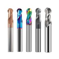 China Wholesale HRC55 2 Flutes Carbide Ball Nose End Mills Cutter R0.5 R1.5 R2 Blade Radius Ball Nose Router Bits for Ordinary Steel for sale