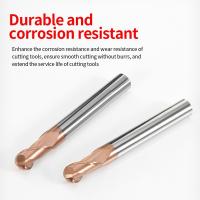China Wholesale HRC55 2 Flutes Carbide Ball Nose End Mills Cutter R0.5 R1.5 R2 Blade Radius Ball Nose Router Bits for Ordinary Steel for sale
