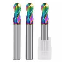 China 2F 50mm Metal Milling Cutter Colorful  High Hardness  Ball End Milling Cutter for sale
