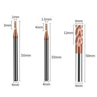 China High Temperature Tungsten Carbide 4F Carbide End Mills Cutting for Metal Hrc55 CNC Tools Router Bits Spiral Flute Milling Cutter for sale