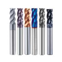 China Manufacturer 3Flute 4 Flute Solid Carbide Metal End Mill  Extended Coating HRC55 65 CNC CNC Milling Cutter for Metal Processing for sale