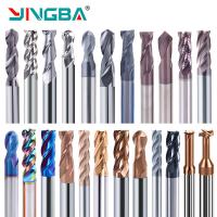 China Manufacturer 3Flute 4 Flute Solid Carbide Metal End Mill  Extended Coating HRC55 65 CNC CNC Milling Cutter for Metal Processing for sale