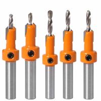 China Wholesale 8 Shank Wood Countersink Router Drill Bit Woodworking Expanding Screw Hole Drilling Milling Cutter for Timber Plastic for sale
