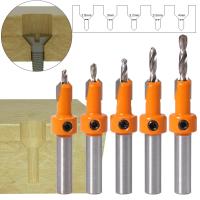 China Wholesale 8 Shank Wood Countersink Router Drill Bit Woodworking Expanding Screw Hole Drilling Milling Cutter for Timber Plastic for sale