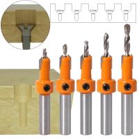 China Online Wholesale  8mm Shank HSS Woodworking Countersink Router Bit Set Screw Extractor Remon Demolition for Wood Milling Cutter for sale