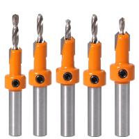 China Online Wholesale  8mm Shank HSS Woodworking Countersink Router Bit Set Screw Extractor Remon Demolition for Wood Milling Cutter for sale