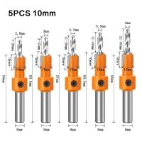 China Online Wholesale  8mm Shank HSS Woodworking Countersink Router Bit Set Screw Extractor Remon Demolition for Wood Milling Cutter for sale