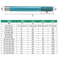 China High Quality CNC Tools Square Vaccum Brazed Stone Engraving Bits Diamond Core Drill Bit Coating Router Bit for Marble for sale
