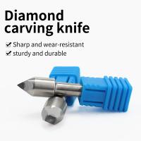 China High Quality  PCD Diamond Four Edge End Mill Marble Granite Stone Carving Tools Engraving Stone Engraving CNC Router Bit for sale