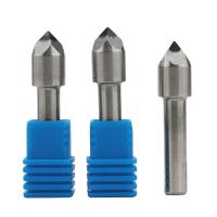 China High Quality  PCD Diamond Four Edge End Mill Marble Granite Stone Carving Tools Engraving Stone Engraving CNC Router Bit for sale