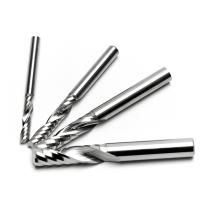 China Manufacturer High Quality CNC Router Wood Bits Engraving Cutter Tool PVC Acrylic Single Flute Spiral Carbide Wood Cutter EndMill for sale