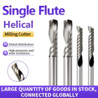 China Manufacturer High Quality CNC Router Wood Bits Engraving Cutter Tool PVC Acrylic Single Flute Spiral Carbide Wood Cutter EndMill for sale