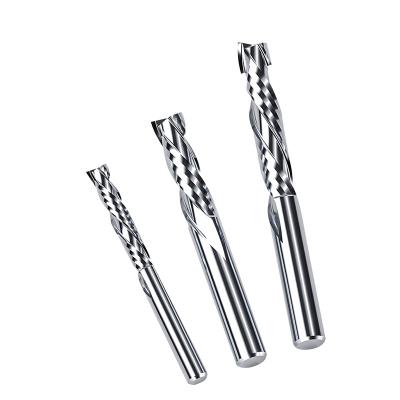 China 3.17 Wholesale 2 Flutes up & Down Cut Spiral EndMill Router Bit Carbide for Wood Ying Wood Two Flute Compression Milling Cutter for sale