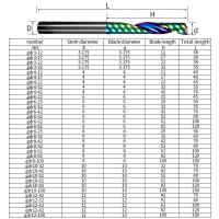 China 3.175mm 6mm Solide Carbide Wood Milling Cutter BROCAS ESPIRAL HELICOTDALDE Color DLC Coating End Mill Acrylic Cnc Router Bits for sale