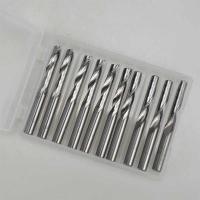 China Carbide Single Edge Spiral Milling Cutter Wood CNC End Mill Left Turn Single Edge Engraving Milling Cutter for sale
