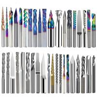 China YINGBA Custom Solid Carbide Two-Flute Spiral Cutter Bit for CNC Router 8mm and 6mm Woodworking Bits for sale
