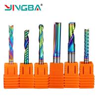 China YINGBA Custom Solid Carbide Two-Flute Spiral Cutter Bit for CNC Router 8mm and 6mm Woodworking Bits for sale