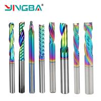 China YINGBA Custom Solid Carbide Two-Flute Spiral Cutter Bit for CNC Router 8mm and 6mm Woodworking Bits for sale