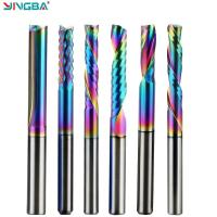 China Factory Sales High Quality 3.175/4/6/8mm Carbide Single O Flute Spiral End Mill up Cut Cnc Bit for Wood PVC Acrylic Aluminum for sale