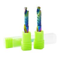 China Solid Carbide  Colorful Dlc Coating up Down Cut Wood Milling Cutter Single Edge  Composition Cnc Router Bits for sale