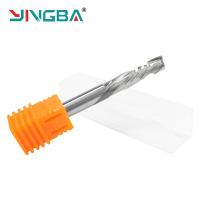 China Hot Sale Two Flute Spiral up and Down Compression End Mill for Wood 1/4 Carbide Cutter Endmill 2f 3/8 Router Compression Bit for sale