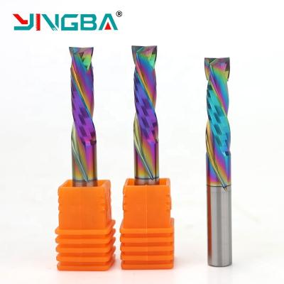 China Hot Sale Tungsten Carbide Cnc Router Bits ForWood Carving  Inserts Carbide  Nano Coating Compression up Cut Down Milling Cutter for sale