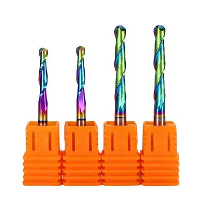 China Manufacturer OEM Support Customized Carbide End Mill Standard 55HRC 2 Flutes Ball Nose Milling Cutter End Mills Good Price for sale