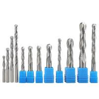 China Manufacturing Production Solid Carbide 2 Flutes 3d Wood Carving Bitend Mill  Ball Nose Wood   Cnc High Yingness Machine Tool for sale