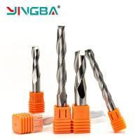 China YingBa Two Flute Spiral End Mill Solid Carbide Wood Working Cnc Router Machine for Wood Milling Cutter Manufacturing Production for sale