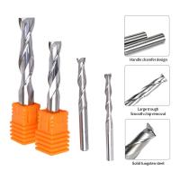 China YingBa Two Flute Spiral End Mill Solid Carbide Wood Working Cnc Router Machine for Wood Milling Cutter Manufacturing Production for sale