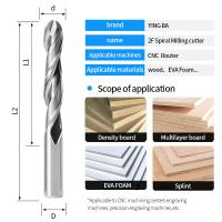 China YingBa Manufacturer Solid Carbide 2 Flutes  Ball End Milling Cutter Round Spherical Ball Nose Milling Cutter for Wood for sale