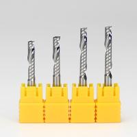 China Cheap Price 3.175/4/6/8  Carbide  Single Edge Milling Cutter for Wood  Acrylic MDF Cutting One Tooth Spiral End Mill for sale