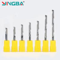 China Cheap Price 3.175/4/6/8  Carbide  Single Edge Milling Cutter for Wood  Acrylic MDF Cutting One Tooth Spiral End Mill for sale