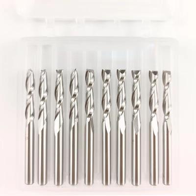 China Factory Direct Price 3mm 4mm 6mm 8mm Solid Carbide Cnc Milling Cutter 2 Flutes Spiral Flat End Mills for Wood  Working for sale