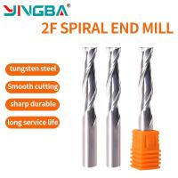 China Factory Direct Price 3mm 4mm 6mm 8mm Solid Carbide Cnc Milling Cutter 2 Flutes Spiral Flat End Mills for Wood  Working for sale