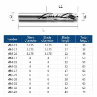 China Tungsten Steel Alloy Solid Carbide End Mill up Down Cut Compression End Mill for Wood Bits 2 Flute Spiral Wood End Mill for sale