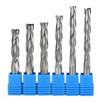 China Hot Sales Good Quality CNC Milling Cutter Carbide Double Edge Spiral Upcut End Mill for Plywood Panel for sale