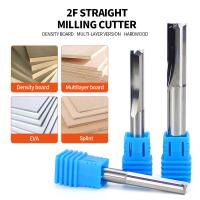 China Wholesale Whole Alloy Double groove Straight Milling Cutter CNC Milling Cutter Used for Wood Cutting for sale