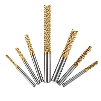 China Yingba PCB Cnc Corn Teeth Milling Cutter CNC Router Bits for Circuit Boards Carbon Fibre Cutting Tools Corn End Mill Engraving for sale
