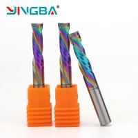 China Manufacturer Hot Selling HRC 60 DLC Coating Up&Down Cut Bit Compression Bit Carbide Spiral End Mill 4mm Cnc Bits Wood for sale