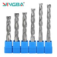 China Manufacturer Fresas Para Router Tungsten Carbide 2flute Spiral Cnc Router Bits Wood Cutting Tools Carbide End Mills for sale