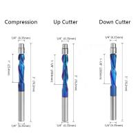 China Yingba Hot Sale Carbide Nano Coating up Compression Flush Trim Router Bit Wood With Bearing Milling Cutter for sale