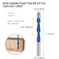 China Yingba Online Wholesale Supplier Carbide Nano Coating up Compression Flush Trim Router Bit Wood With Bearing Milling Cutter for sale