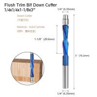 China Yingba Online Wholesale Supplier Carbide Nano Coating up Compression Flush Trim Router Bit Wood With Bearing Milling Cutter for sale