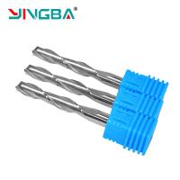 China Yingba Two Flutes End Milling Cutter Woodworking Spiral Cutter Engraving Machine Tool CNC Router Tools for sale
