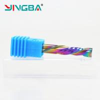 China Manufacturer Hot Selling HRC 60 DLC Coating Up&Down Cut Bit Compression Bit Carbide Spiral End Mill 4mm Cnc Bits Wood for sale