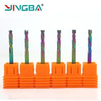 China CNC 4mm 6mm Two Flute Spiral up and Down Compression End Mill for Wood 1/4 Carbide Cutter Endmill 2f 3/8 Router Compression Bit for sale