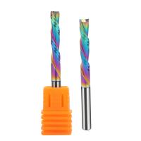 China 3/8 1/4 1/2 Inch Shank 2F Down Cut Spiral Router Bit for Wood 4mm 6mm Carbide Endmill Two Flute 2 Flute Down Cut End Mill for sale