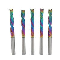 China 3/8 1/4 1/2 Inch Shank 2F Down Cut Spiral Router Bit for Wood 4mm 6mm Carbide Endmill Two Flute 2 Flute Down Cut End Mill for sale